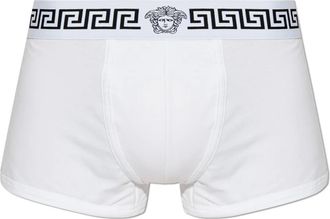 Versace Homme, Sous-v&ecirc;tements, Blanc, Taille: XL Cale&ccedil;ons Boxers en Jersey de Coton