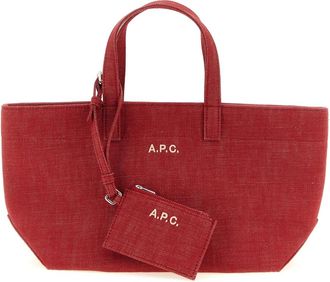 A.P.C. A.p.c., Femme, Sacs, Rouge, Taille: ONE Size Le Drummer Toile Small Tote