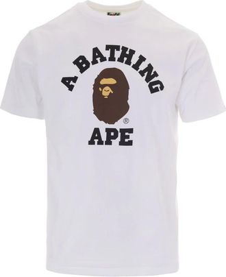 A Bathing Ape A Bathing Ape, Homme, Tops, Blanc, Taille: XL Crewneck T-Shirt