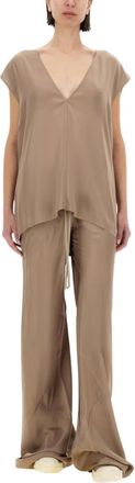 Rick Owens Femme, Blouses et Chemises, Beige, Taille: 38 FR Dylan Top