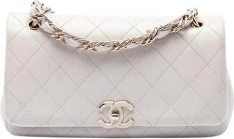 Chanel Pre-owned Vintage Quilted Flap Crossbody - Femme - Pre-owned - Blanc - Taille: ONE Size