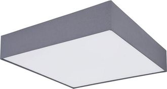 Globo Lighting Plafonnier plafonnier bureau salon led carr&eacute;, m&eacute;tal plastique, led 40W 1375lm 3000-6000K, LxPxH 50x50x13 cm