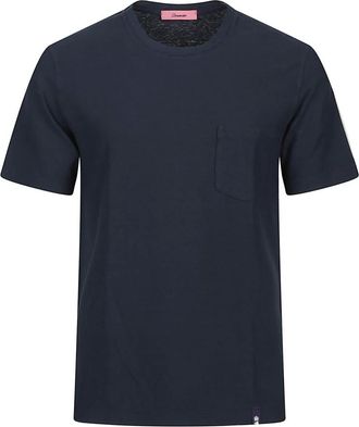 Drumohr Homme, Tops, Bleu, Taille: S Cotton Jersey T-Shirt