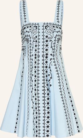 Maje Kleid Mit Leinen blau