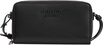 Tommy Jeans Damen Tjw Must Purse Wallet Large Za Aw0aw18447 Geldb&ouml;rse mit umlaufendem Rei&szlig;verschluss, Black (Black)