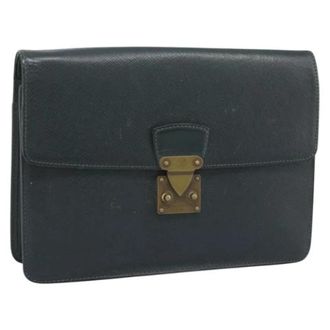 Louis Vuitton Pre-owned Taiga Leder Clutch Bag - - Pre-owned - Damen - Gr&uuml;n - ONE SIZE