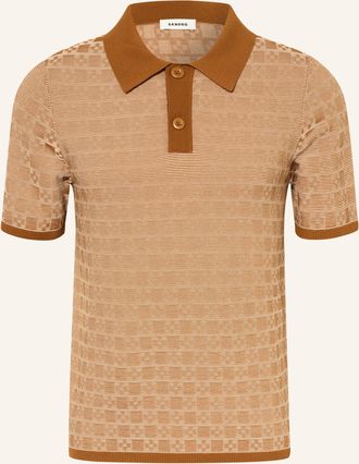 Sandro Sandro Strick-Poloshirt braun