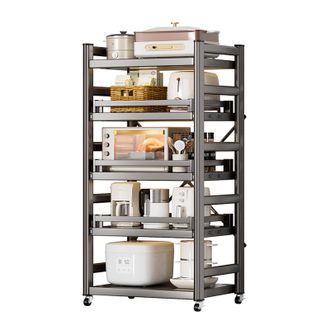 Generic Schmaler Aufbewahrungswagen, Badezimmer-Organizer-Wagen, L&uuml;cken-Aufbewahrungsregal Mit Universalr&auml;dern, Platzsparend, for Schmale Orte Im Badezimmer(2