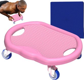Generico Bauchtrainer mit Rollen - langlebige Konstruktion, weiches Lager, verstellbarer Widerstand, bequeme Matte | Bauchkern-Trainingsger&auml;t f&uuml;r zu Hause