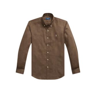 Ralph Lauren Homme, Chemises, Brun, Taille: 2XL Sport Shirt - Couleur: MARRON,Taille: M