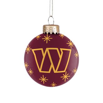 Foco NFL Washington Commanders Baumschmuck Glass Ball Glas Kugel Anh&auml;nger Ornament Weihnachtsbaum