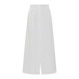 Max Mara Femme, Pantalons, Blanc, Taille: 36 FR Long Skirt
