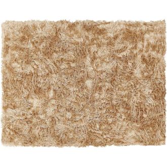 Beliani Beliani - Couvre-lit Fourrure Synth&eacute;tique 150 x 200 cm en Polyester Marron Clair Delice