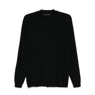 low brand Schwarzer Merinowollpullover - - Knitwear - Herren - Schwarzk - 2XL