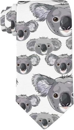 Generic Koalas Mignons De Dessin Animé Cravates Hommes Décontractée Cravate Homme Polyvalente Cravate Pour Scolaires Soirée Accessoires