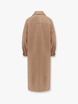 Max Mara Womens Coat Aldo 134 Wool-Cashmere Brown