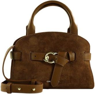 Coccinelle Cuir sac à main sac à épaule bandoulière Sabine Suede Bi Handbag Cognac/Cognac brun