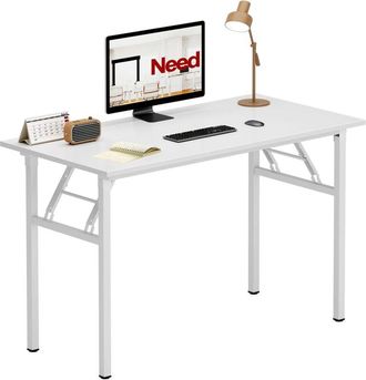 Soges Bureau installation gratuite pliant informatique dordinateur Postes de Travail Table détude/décriture/à Manger pour Maison/Bureau,10060cm,Noir