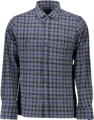 GANT Homme, Chemises, Bleu, Taille: M Chemise &agrave; Manches Longues avec Col Fran&ccedil;ais