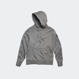 Canada Goose Huron Kapuzenjacke mit Black Label (M&auml;nnlich, Stone Heather, L)