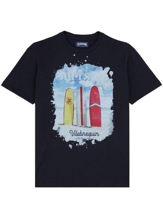 Vilebrequin t-shirt en coton à imprimé graphique - Bleu