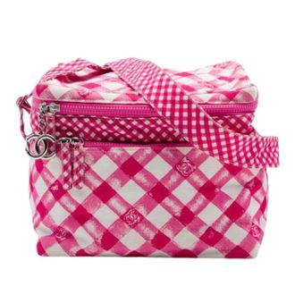 Chanel Pre-owned Gingham Canvas Shoulder Bag - - Pre-owned - Damen - Rosa - ONE SIZE