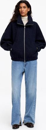 Arket Pullover Aus Wollwalk -Blau