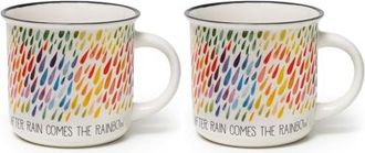 Legami Cappuccinotasse, After Rain Thema, New Bone China Porzellan, Take a Break Collection, Fassungsverm&ouml;gen 350 ml, sp&uuml;lmaschinenfest (Packung mit 2)