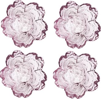 BESTONZON 4stücke Blumige Kleine Glassaucenschalen Hitze Kältebeständig Vielseitig Für Küche Party Camping Elegante Servierteller Aus Glas Für Saucen Snacks Gew