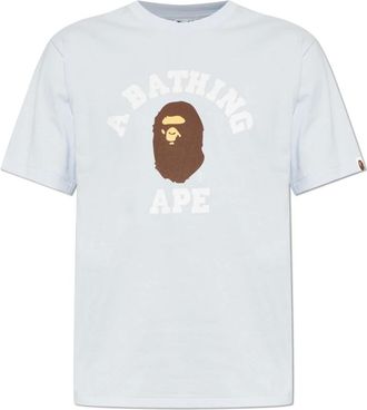 A Bathing Ape A Bathing Ape, Homme, Tops, Bleu, Taille: L Logo T-Shirt