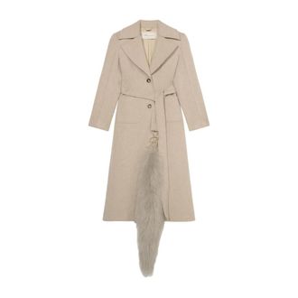 Blumarine Manteau ceintur&eacute; - Femme - Manteaux - Beige - Taille: 38 FR