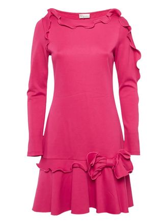 Red Valentino Kleid mit Volant-Besatz - Rosa