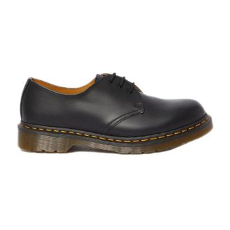 Dr. Martens Leder-Slipper mit Schn&uuml;rung - - Shoes - Damen - Schwarzk - 36 EU