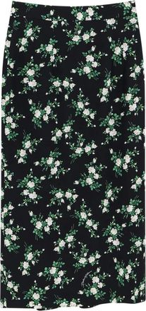 Dolce & Gabbana Femme, Jupes, Noir, Taille: 36 FR Midi Floral Skirt