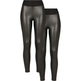 Urban Classics Leggings 2er-Pack f&uuml;r Damen (Schwarz)