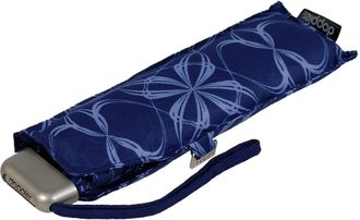Doppler Taschenschirm Carbonsteel Slim Blomm blau