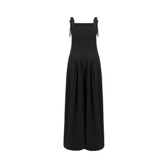 Max Mara Baumwoll-Popeline-Jumpsuit - - Jumpsuits & Playsuits - Damen - Schwarzk - 3XS