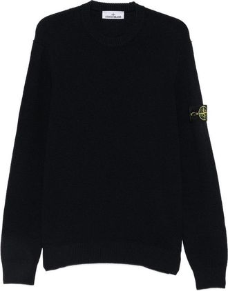 Stone Island Pull Col Rond - Bleu Fonc&eacute;