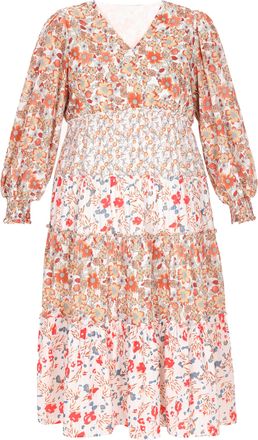 Usha Kleid in gro&szlig;en Gr&ouml;&szlig;en usha PLUS GR&Ouml;SSE Frauen Mehrfarbige Aprikose