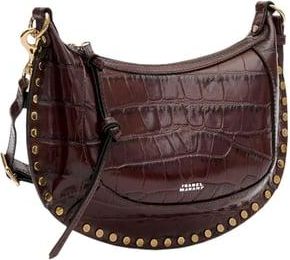 Isabel Marant Sac &agrave; main Oskan Moon en cuir effet croco