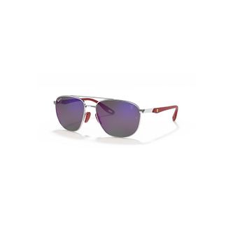 Ray-Ban Rb3659m Scuderia Ferrari Collection Sonnenbrillen Silber Fassung Blau Glas Polarisiert 57-17