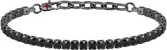 Sector Bracelet en acier et zircon