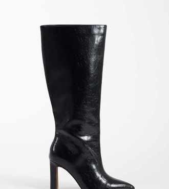 Asos Wide Fit bottes montantes &agrave; talon en noir