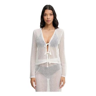 Karl Lagerfeld H&auml;kel-Strandkleid - - Swimwear - Damen - Wei&szlig; - S