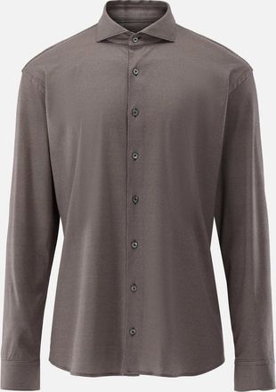 van Laack Bedrucktes Jerseyhemd aus Swiss Cotton