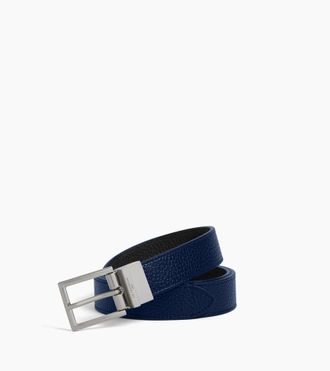 Le Tanneur Ceinture réversible homme avec boucle rectangle en cuir grainé