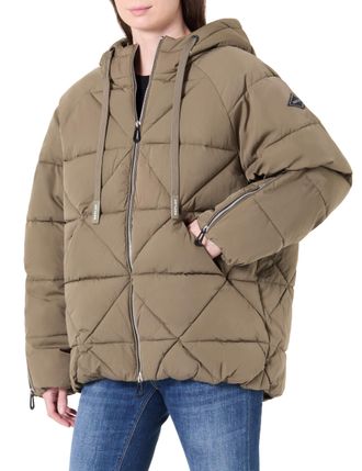 Replay Damen Steppjacke mit Kapuze, Army Green 435 (Gr&uuml;n), M