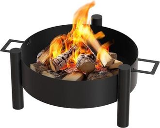 Kratki Feuerschale KRATKI Rotondo - runde Feuerstelle aus Stahl - Moderne Gartenfeuerschale für Terrasse & Outdoor