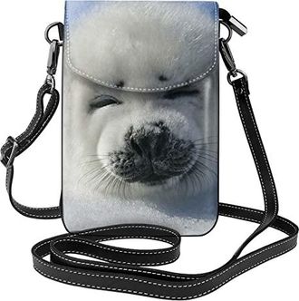 IUBBKI Porte-monnaie pour téléphone portable Polar Bear - Petit portefeuille en cuir à bandoulière pour femmes Sac à bandoulière pour carte de transport Cosm
