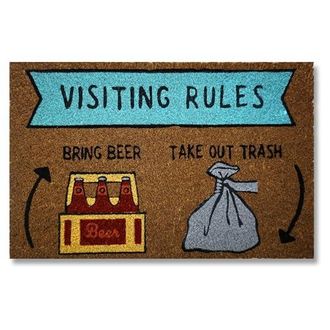 Koko Doormats Paillasson Exterieur Entree Coco | Base PVC Antid&eacute;rapante | Tapis dEntr&eacute;e Absorbant et Durable | Design Original pour Int&eacute;rieur et Ext&eacute;rieur Abrit&eacute; | 